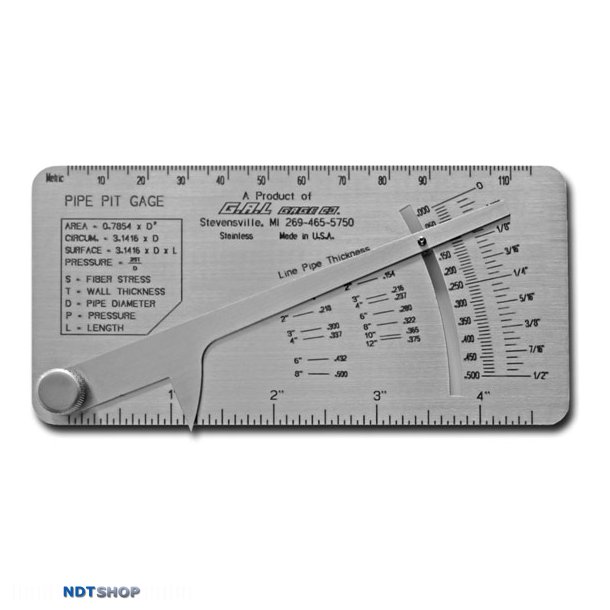 G.A.L Pipe Pit Gage - Weld Measuring Gauges - NDTvendor.com